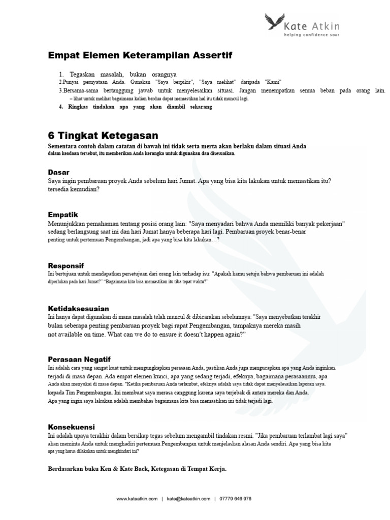 Kiat-Kiat Ketegasan | PDF