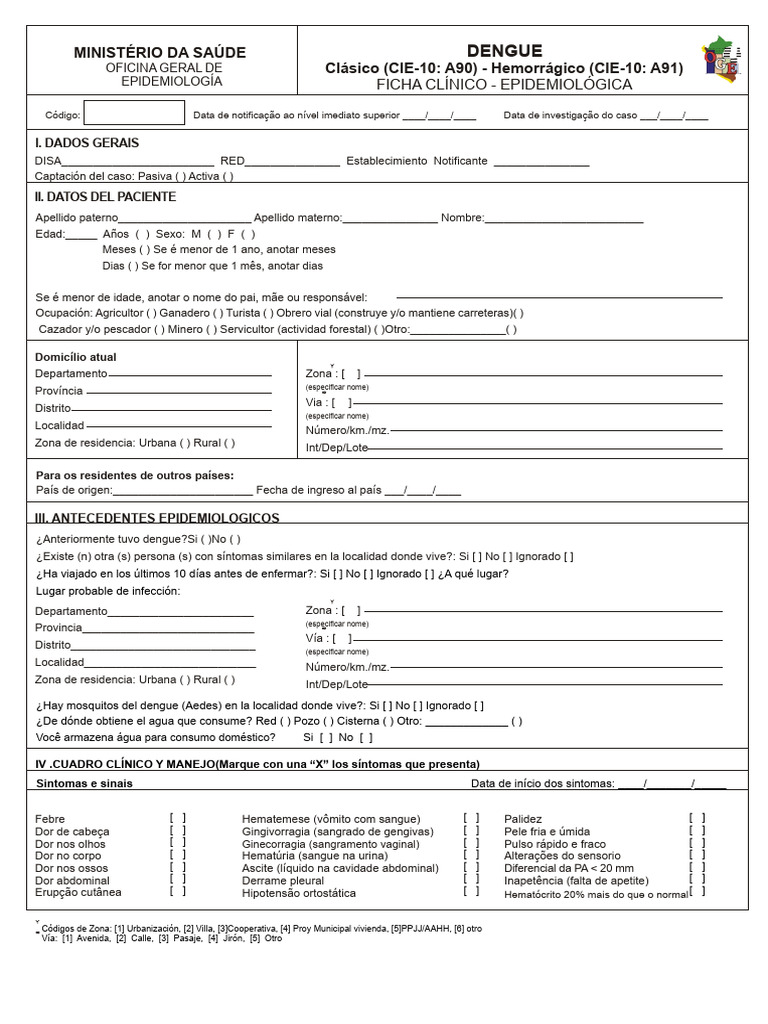 FICHA DENGUE.pdf | PDF | Epidemiologia | Saúde pública