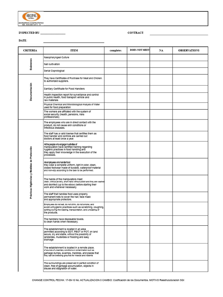 Restaurant Inspection | PDF | Hygiene | Waste