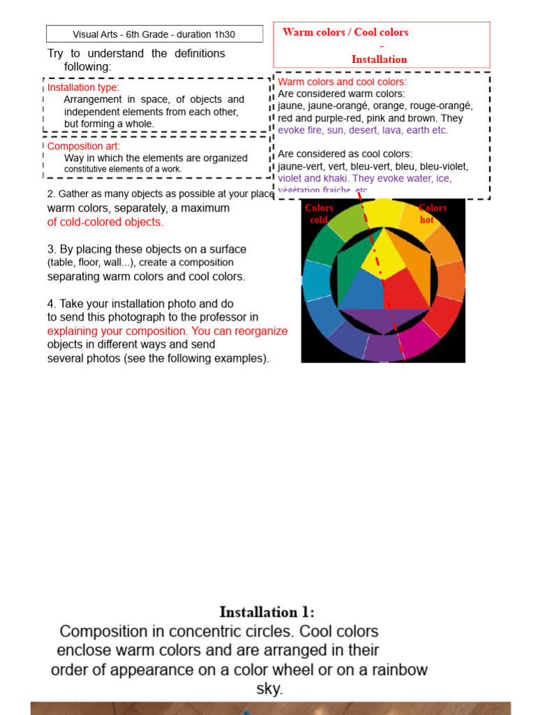 Subject 6th - Installation - Warm and Cool Colors | PDF | Color | Light