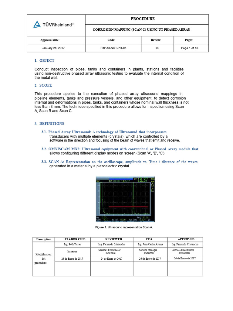 Corrosion Mapping Procedure Using UT | PDF | Ultrasound | Mechanical ...