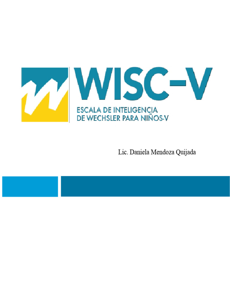 Wisc V | PDF | Working Memory | Memory