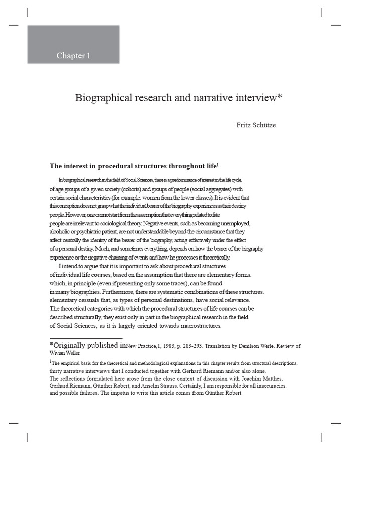Biographical Research in Social Sciences | PDF | Narrative | Sociology