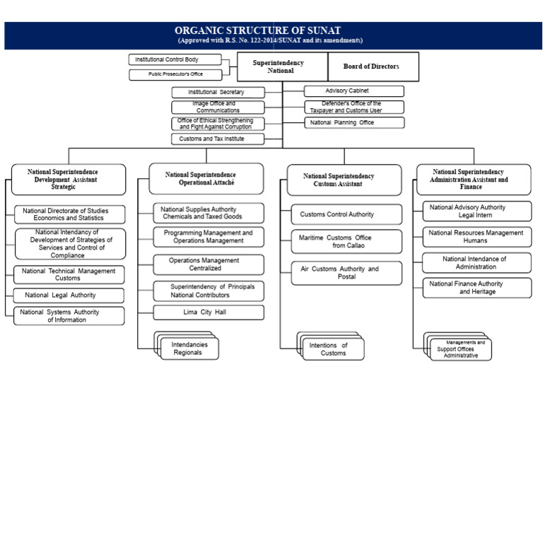 SUNAT Organizational Structure Overview | PDF | Government | Economies