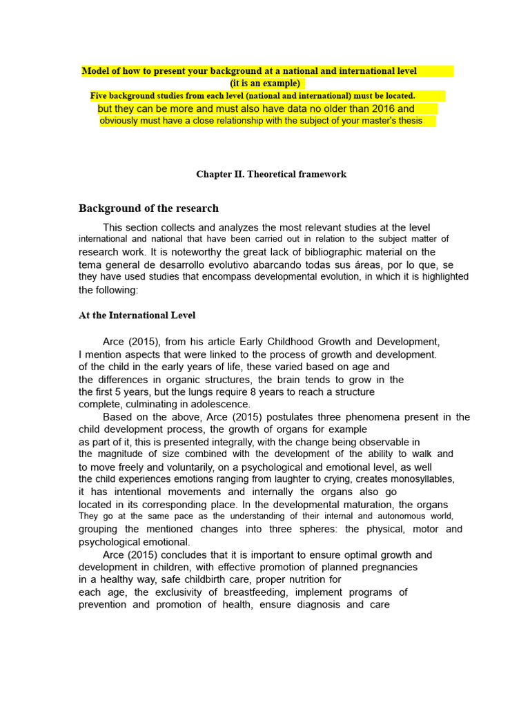 Presenting Background Research in Development | PDF | Child Development ...