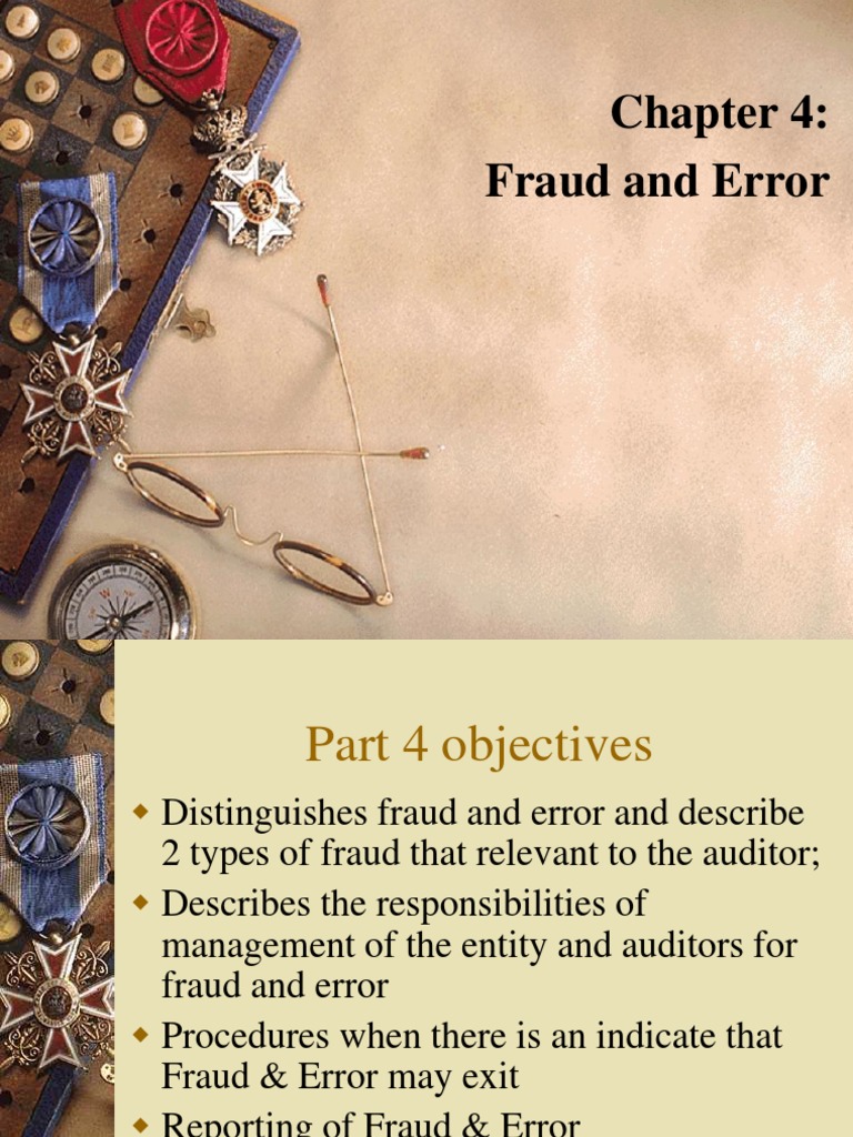 P4 - Fraud and Error | PDF | Financial Audit | Fraud