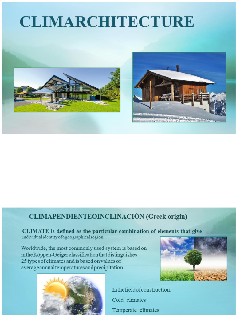 Climate and Architecture | PDF | Climate | Atmosphere Of Earth
