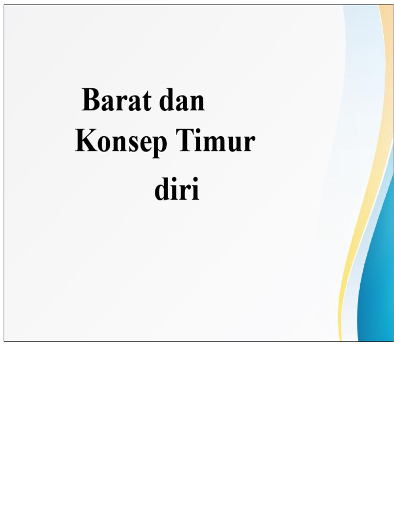 Perbandingan Konsep Diri Timur dan Barat | PDF