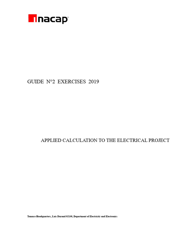Exercises No. 2 Applied Calculus Project 2019 | PDF | Electrical ...