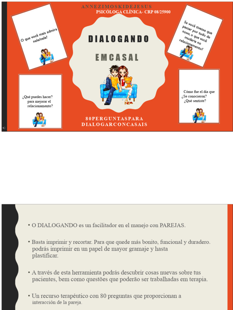 Diálogo en Pareja: 80 Preguntas Clave | PDF | Amor