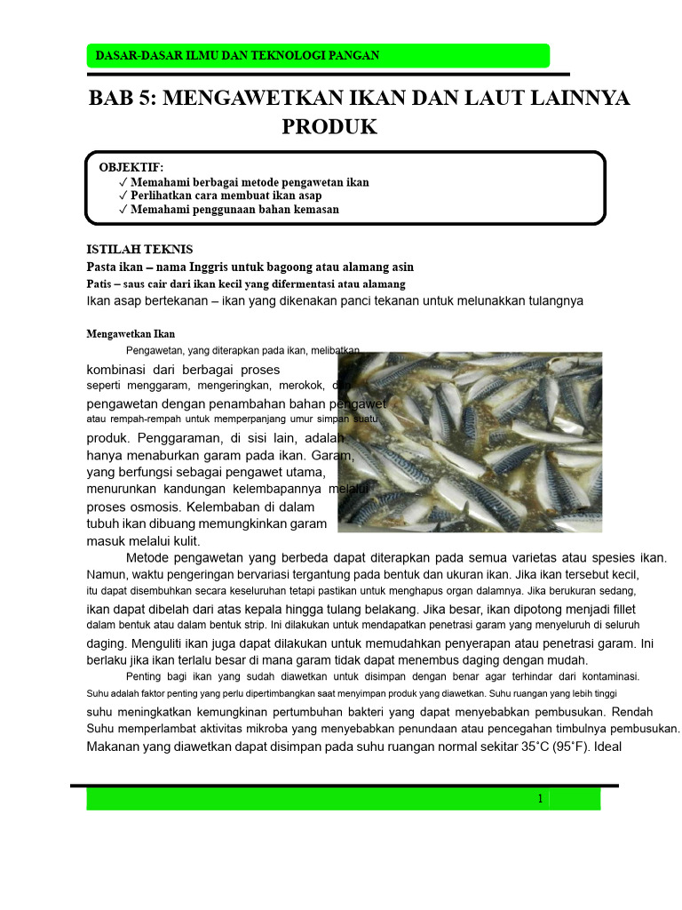 Bab 5 Mengolah Ikan Dan Produk Laut Lainnya | PDF