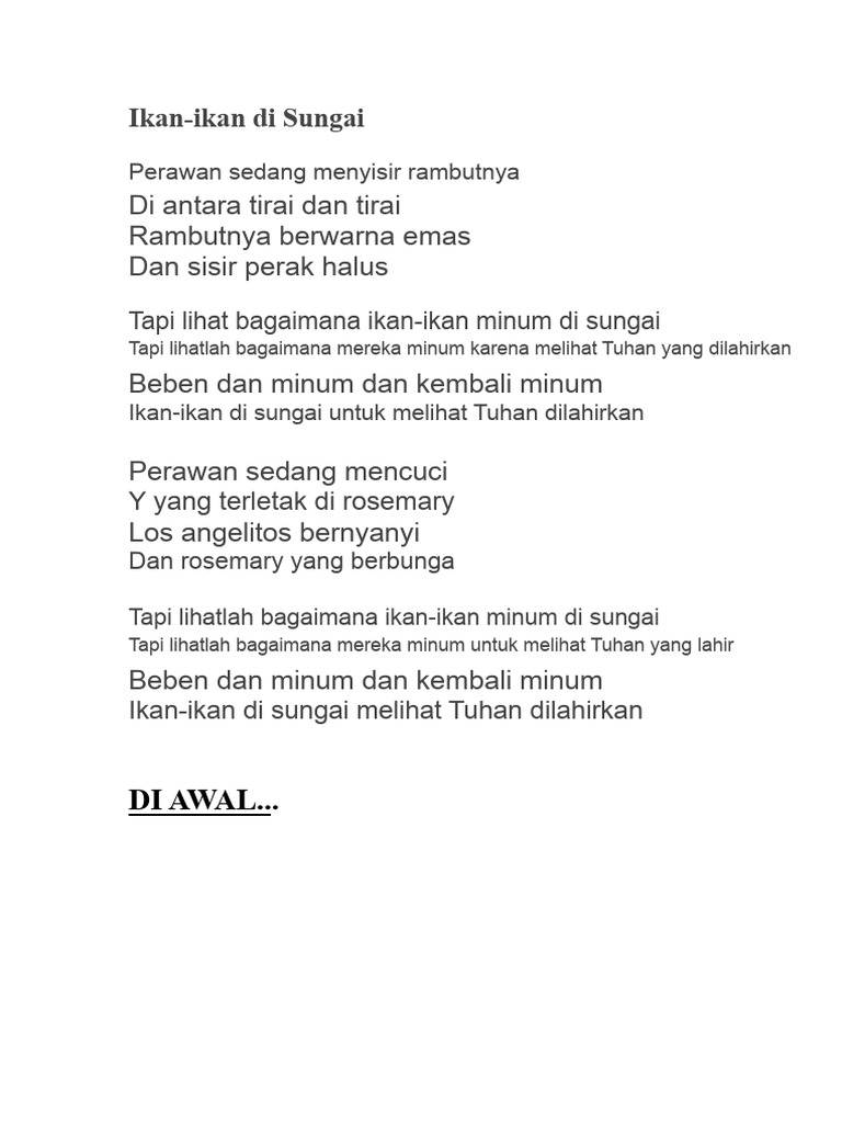 Ikan di Sungai dan Kelahiran Tuhan | PDF