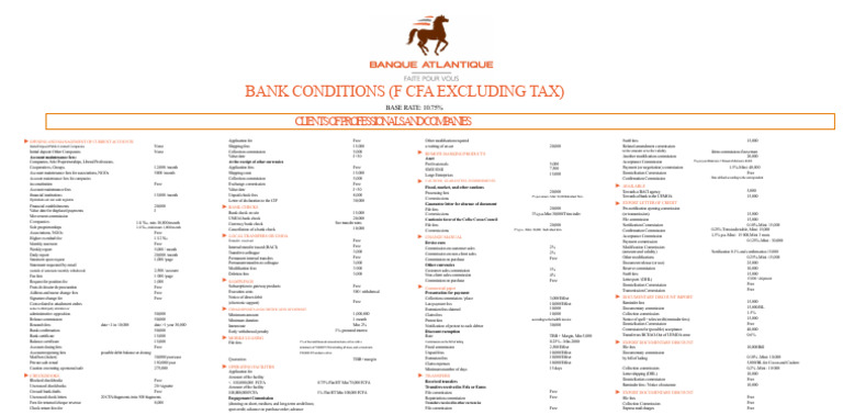 BACI - Atlas Bank Conditions | PDF | Banks | Payments