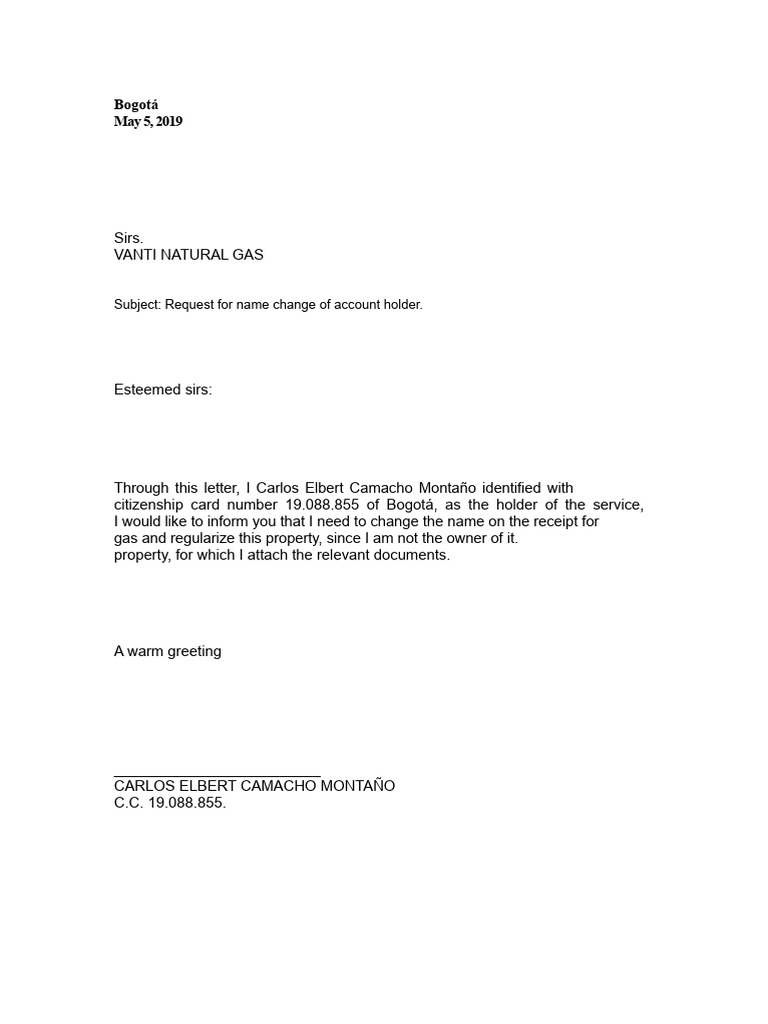 Letter Gas | PDF