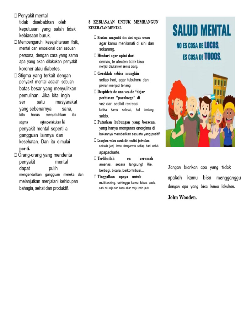 brosur kesehatan mental | PDF