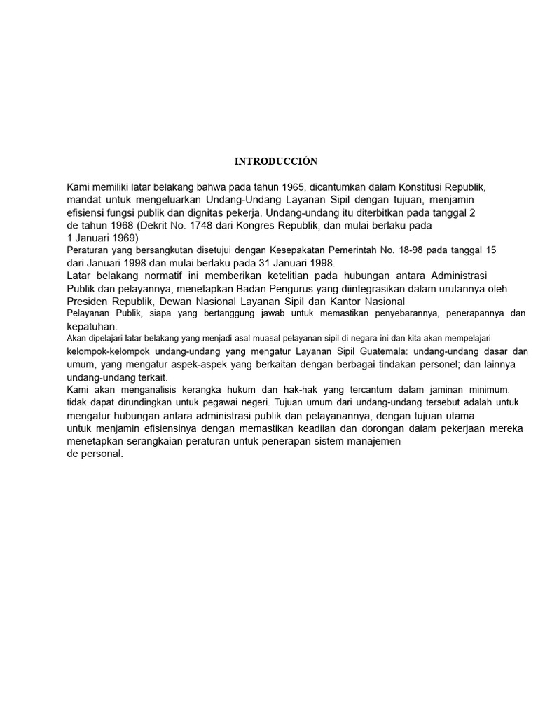 Analisis Kerangka Hukum Layanan Sipil | PDF