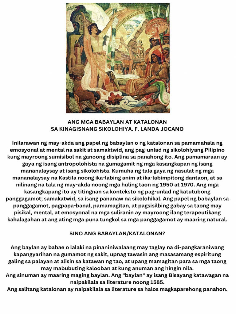 Ang Mga Babaylan at Katalonan - 20251013 - 195029 - 0000 | PDF