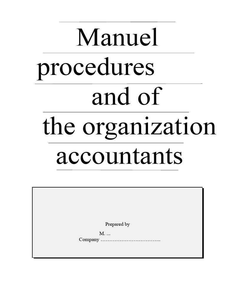 Accounting Procedures Manual Template | PDF | Debits And Credits | Mail