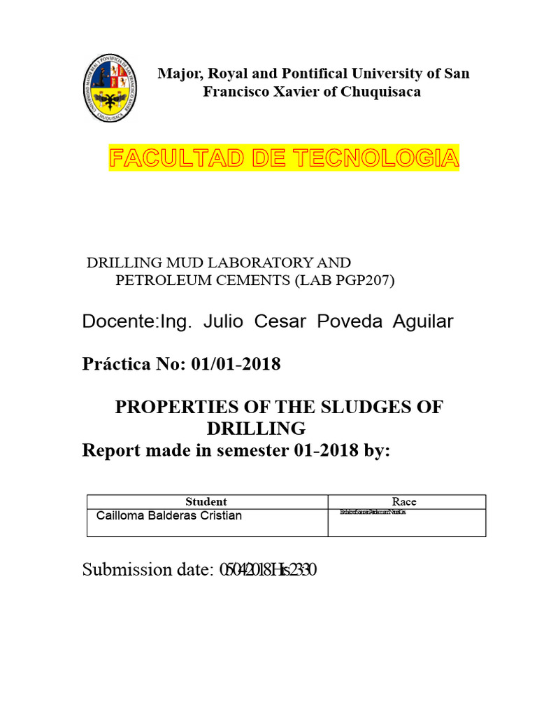 Drilling Mud Laboratory Report 2018 | PDF | Applied And ...