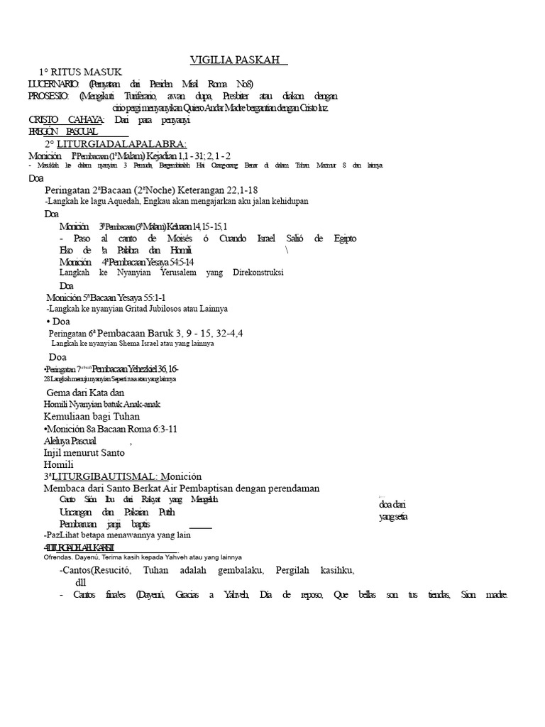 SKEMA 1 - Vigilia-Paskah-terubah | PDF