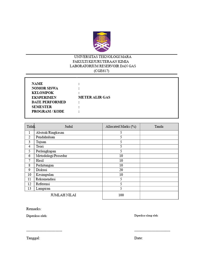 Pengukuran Laju Aliran Gas di Laboratorium | PDF