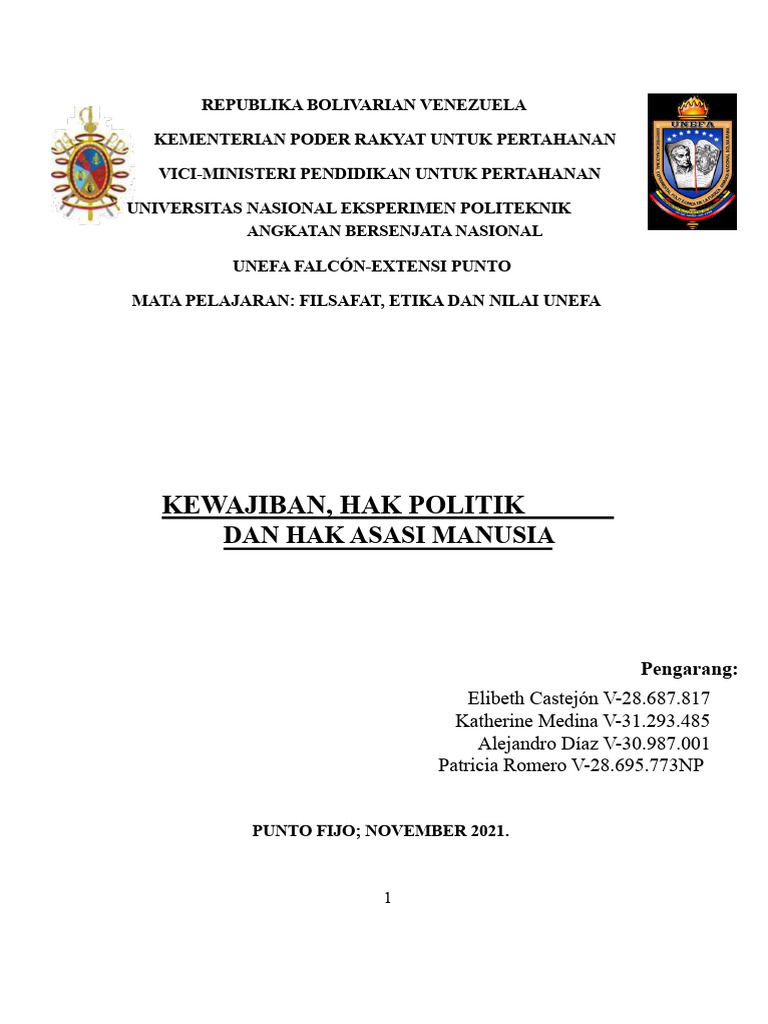 Hak dan Kewajiban Warga Venezuela | PDF
