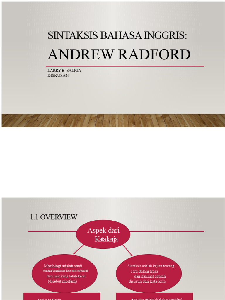 Sintaksis Bahasa Inggris - Andrew Radford | PDF