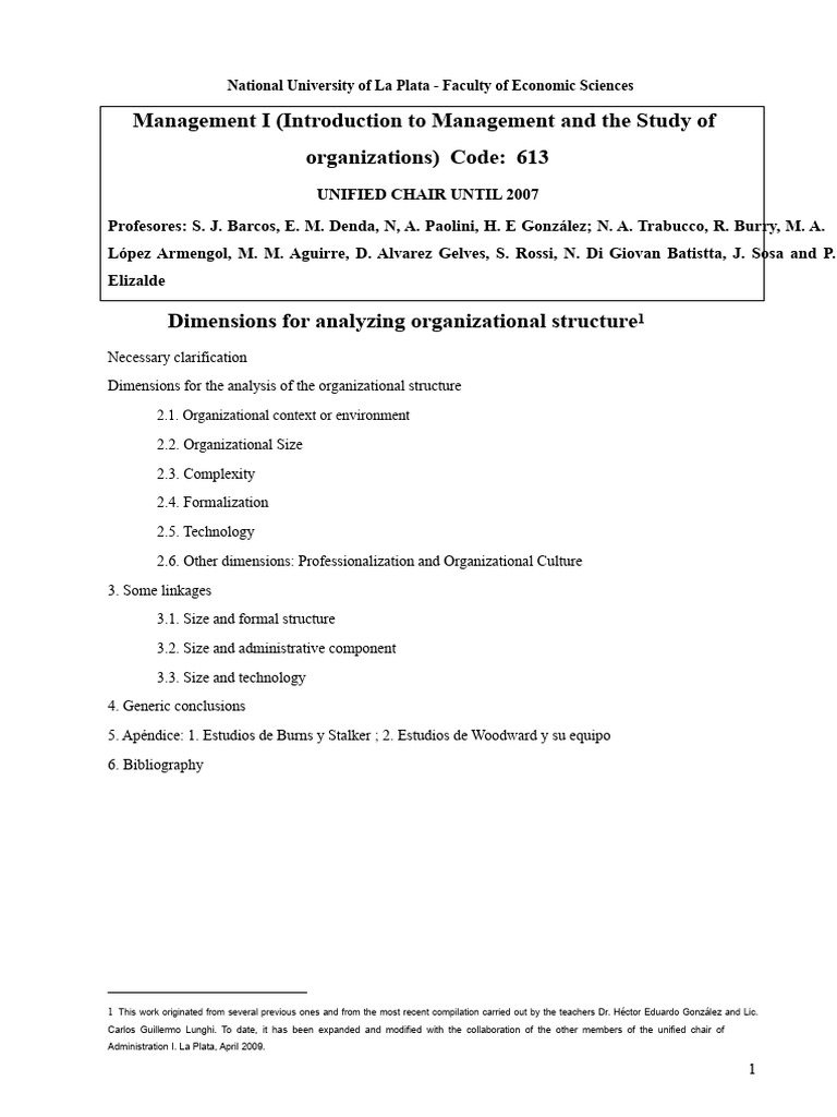 Analyzing Organizational Structure Dimensions | PDF | Knowledge ...