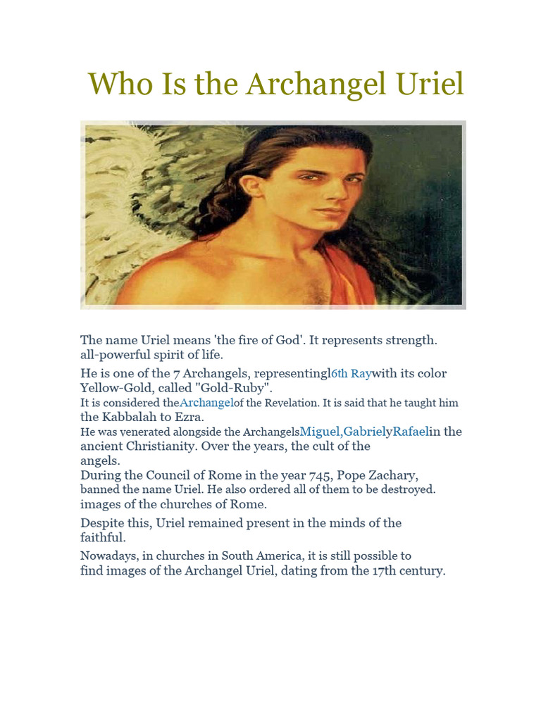 Who Is The Archangel Uriel? | PDF | Archangel | Religious Belief And ...