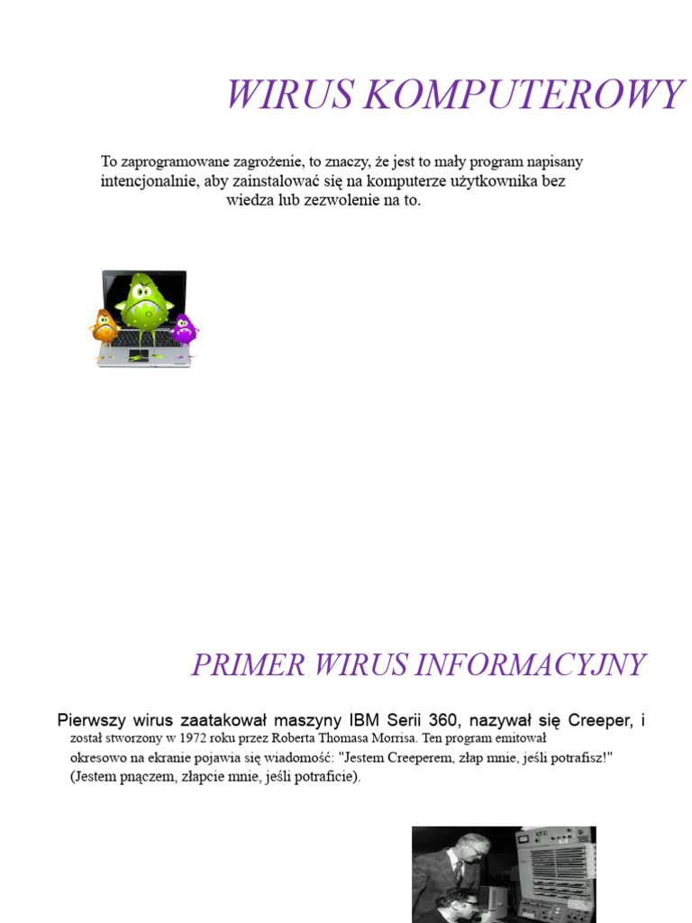 Wirus Komputerowy POWER POINT | PDF