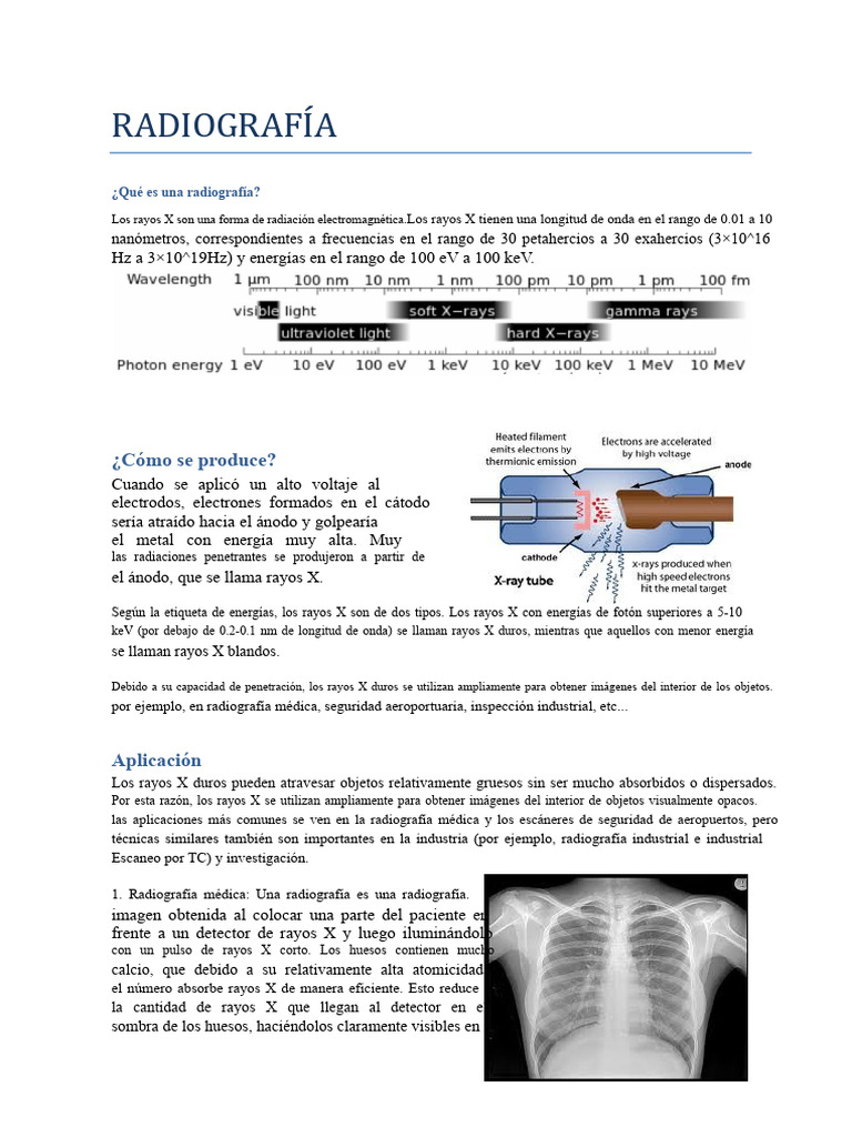 Conocimientos Básicos Sobre Rayos X | PDF | Rayo X | Radiación