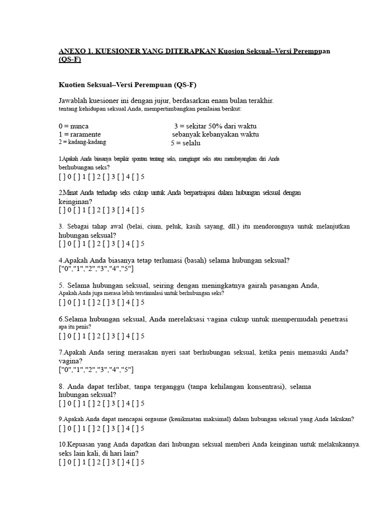 Evaluasi Kualitas Hidup Dan Kepuasan Seksual Pada Wanita | PDF