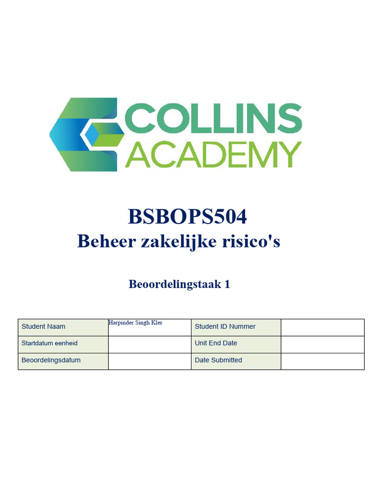 BSBOPS504 Taak 1 | PDF