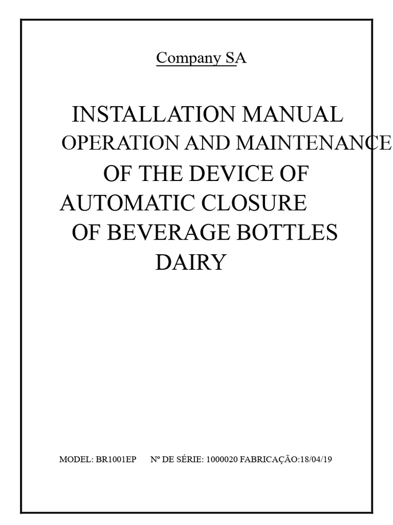 Automatic Closure Device Manual | PDF | Actuator | Valve