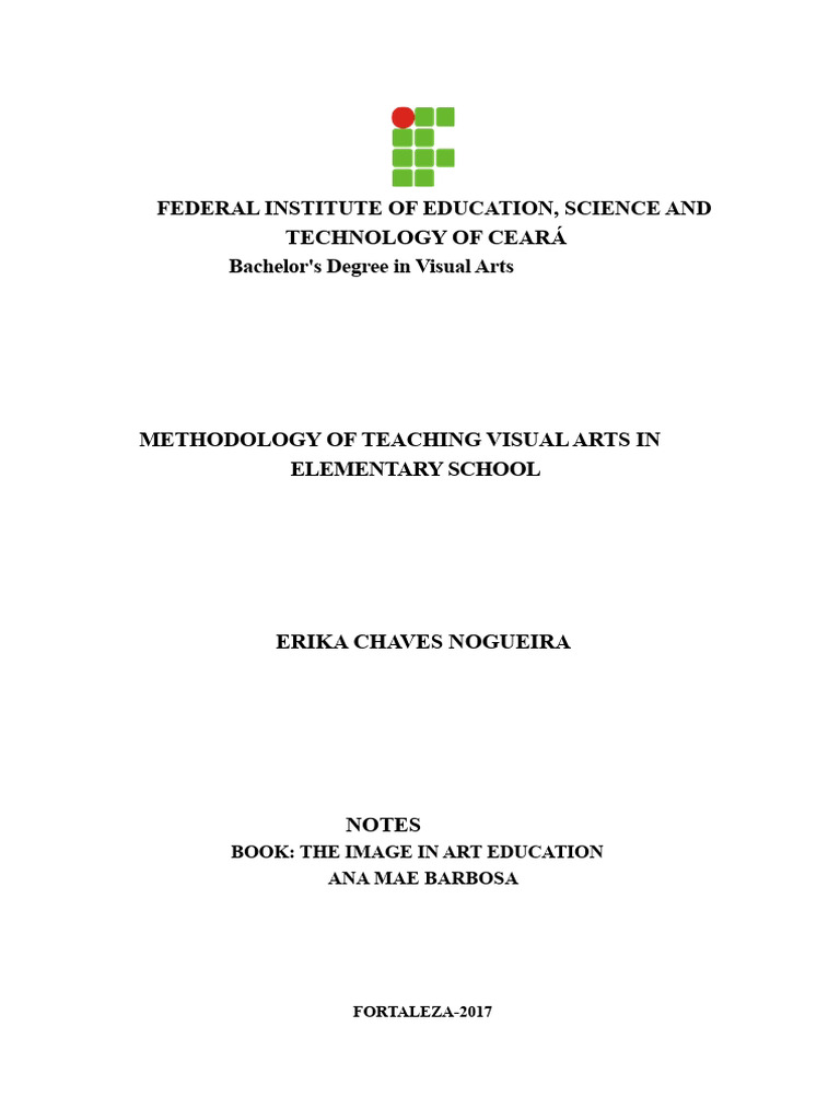 Summary - The Image in Art Education (Ana Mae Barbosa) | PDF ...