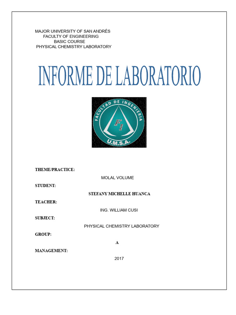 395307056-Volumen-Molar-Physical Chemistry-Umsa | PDF | Sodium Chloride ...