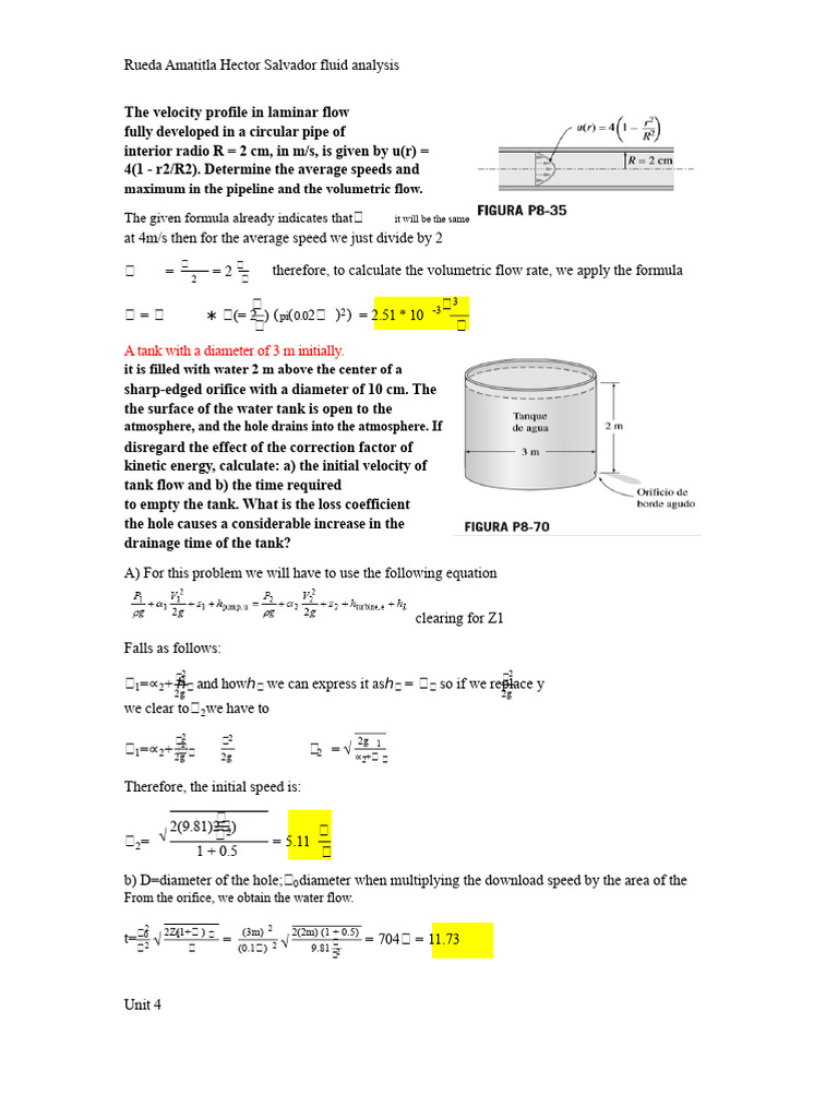 Fluid Flow Analysis in Pipes and Orifices | PDF | Flow Measurement ...