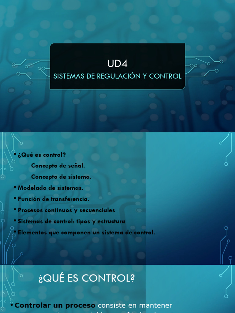 Ud4 Sistemas de Regulacion y Control 25 - 26 | PDF | Sistema de control | Realimentación
