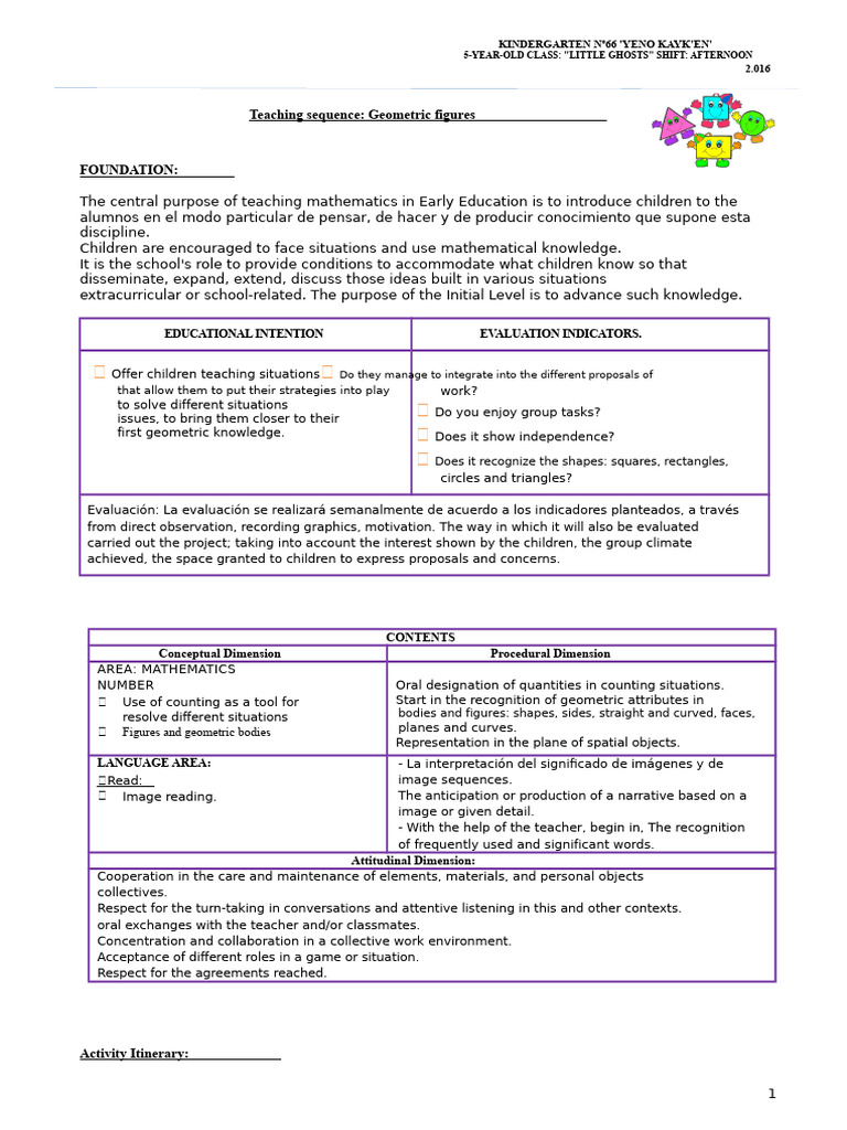 Didactic Sequence Geometric Figures | PDF | Shape | Geometry