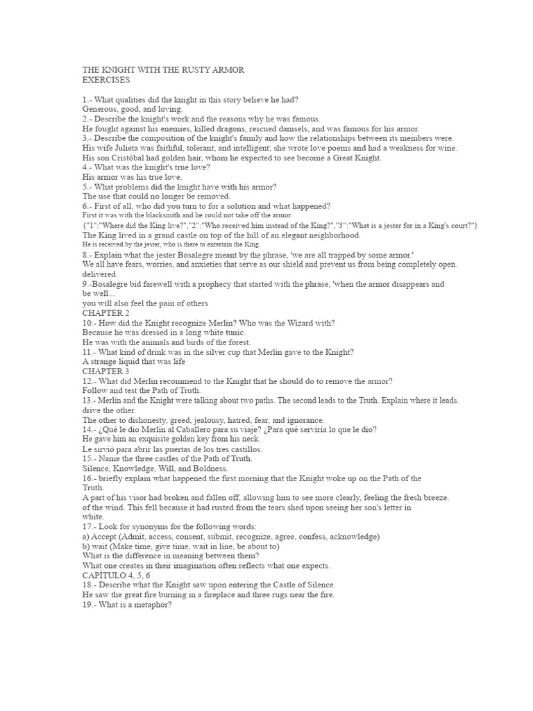 The Knight in Rusty Armor | PDF