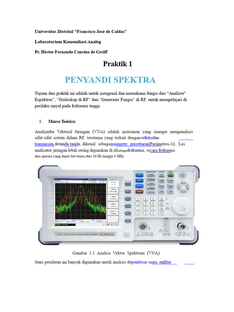 Praktik Analisis Spektrum | PDF