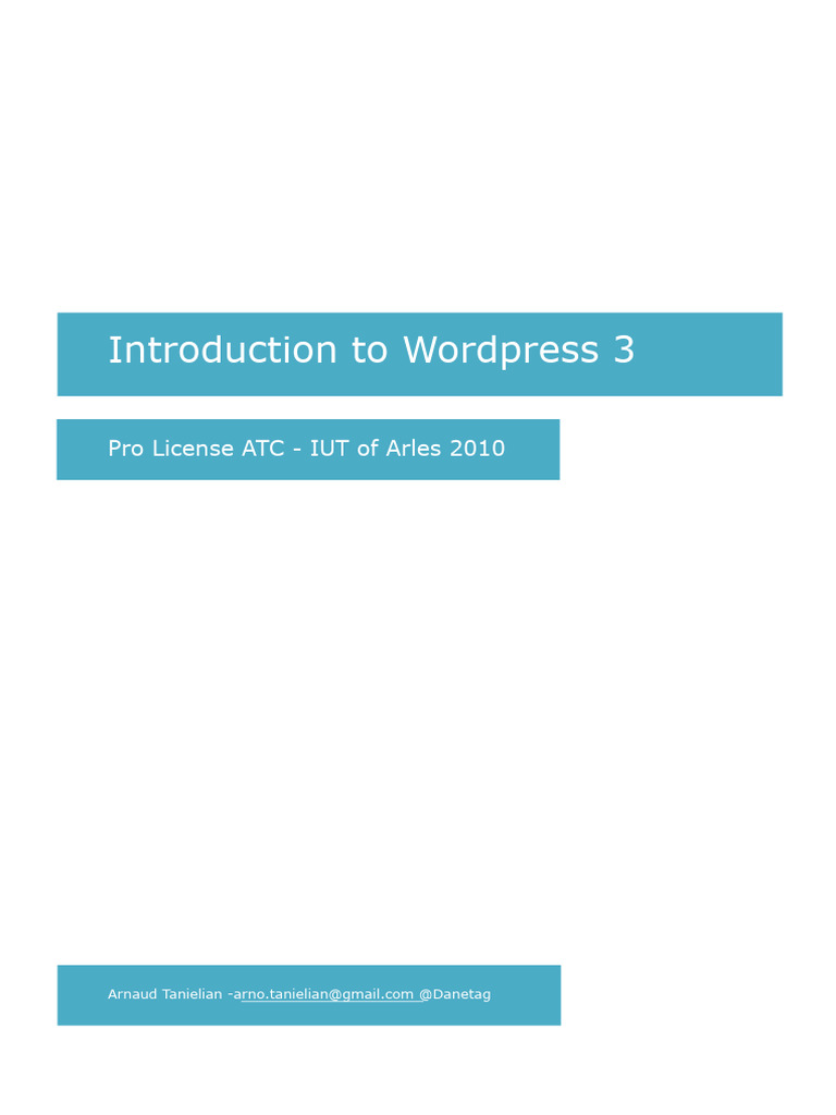 WordPress 3: A Beginner's Guide | PDF | Word Press | Computer File