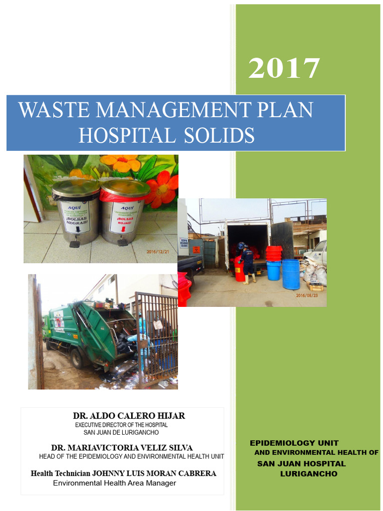 Plan For Solid Hospital Waste Classes Area of The Hospital | PDF ...
