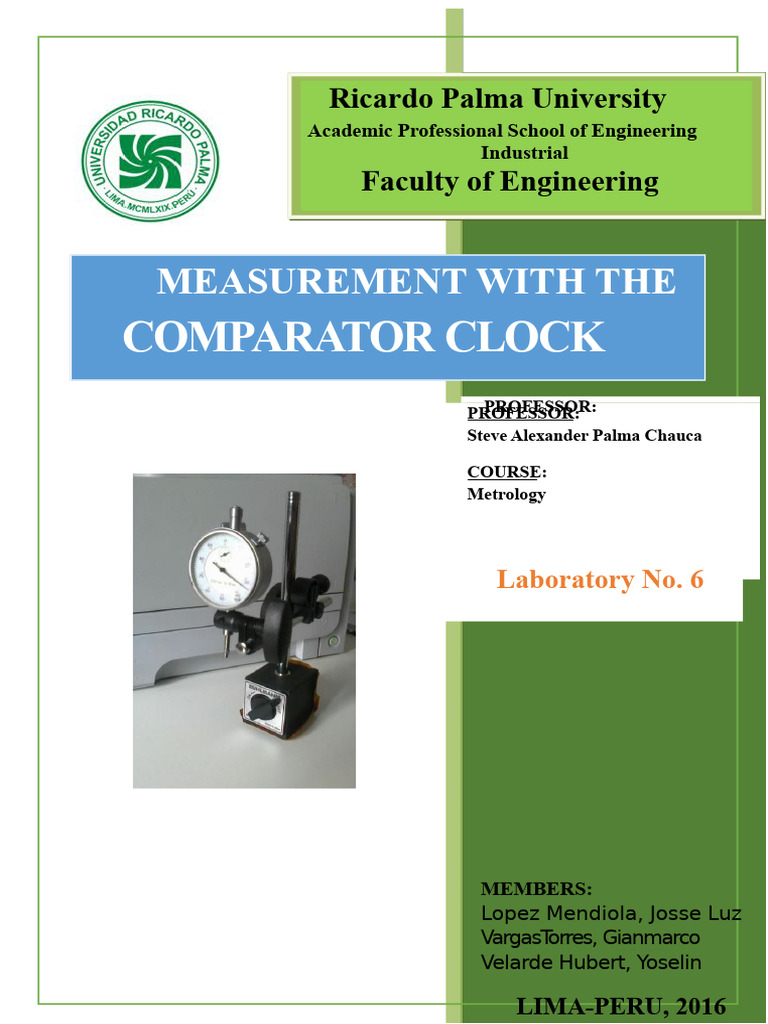 Laboratory No. 6 of Metrology - Comparator Clock.docx | PDF