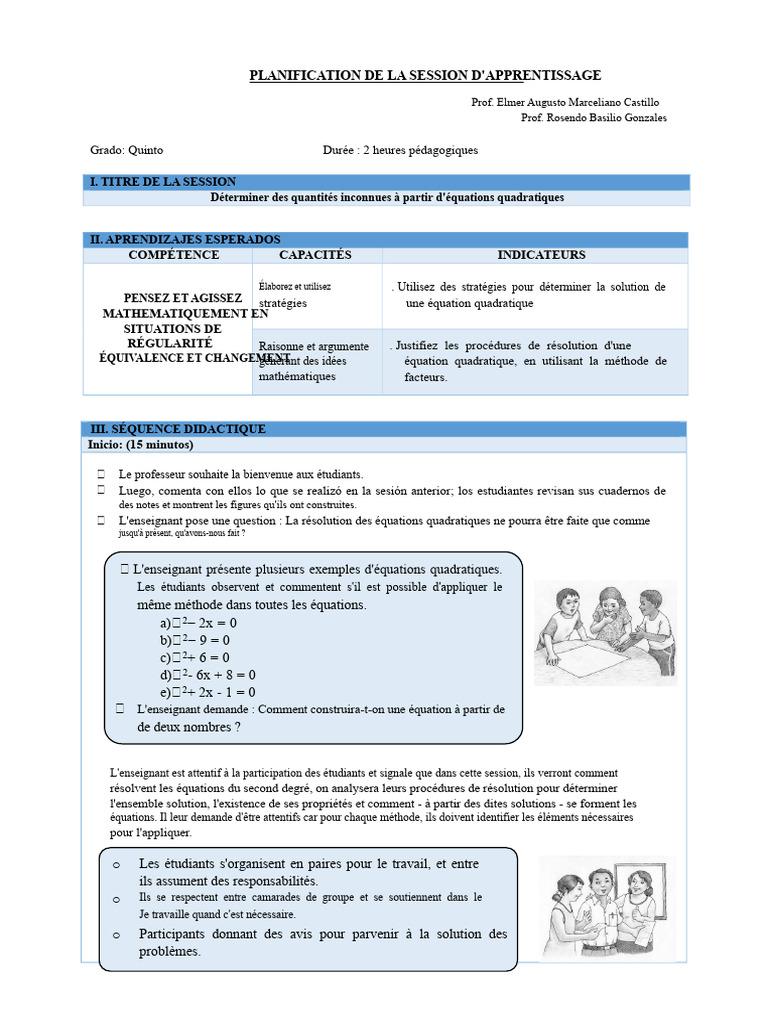 Résoudre des équations quadratiques | PDF | Équation du second degré ...