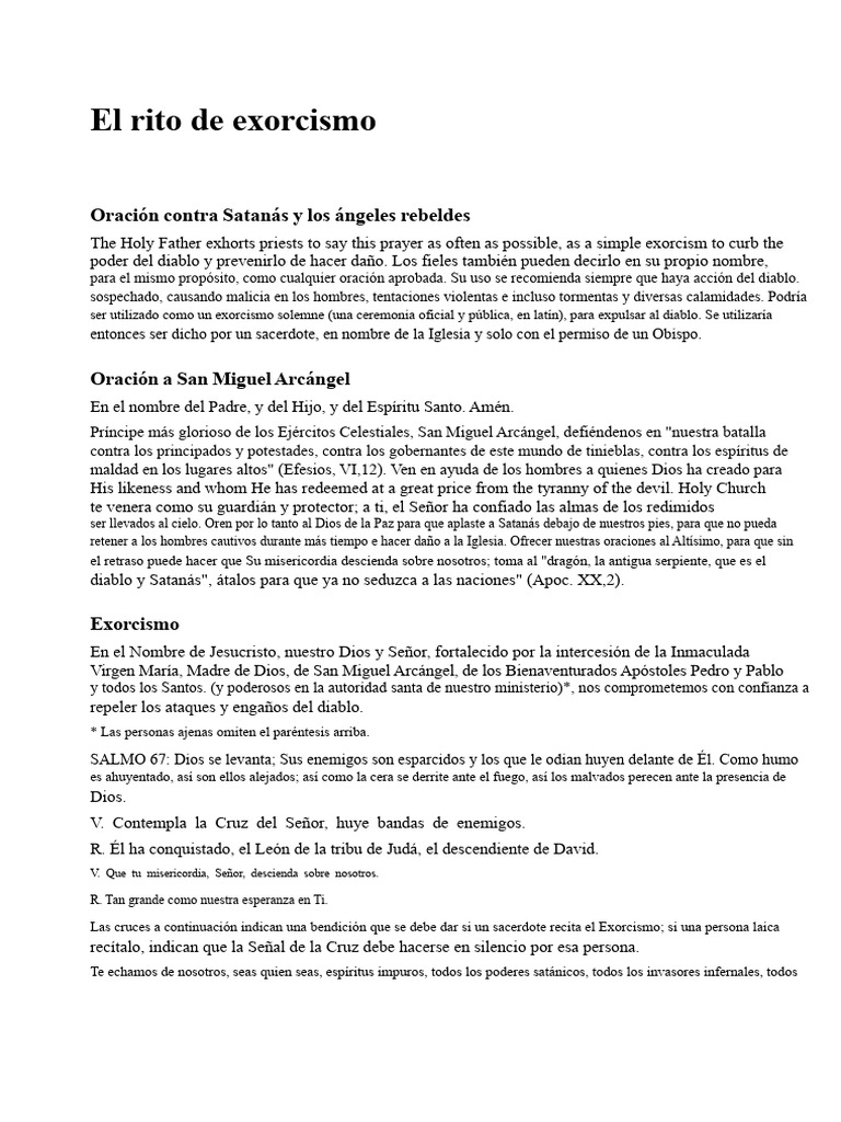 El Rito de Exorcismo | PDF | Exorcismo | Diablo