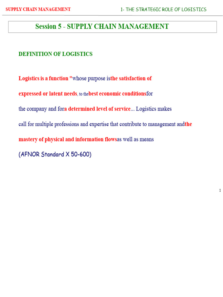 Strategic Logistics in Supply Chain Management | PDF | Supply Chain ...