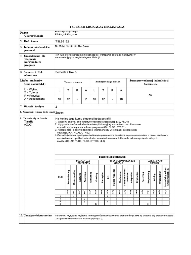 RMK Edukacja Inclusywna | PDF