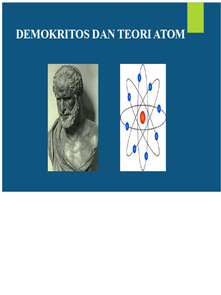 Demokritos dan Teori Atom | PDF
