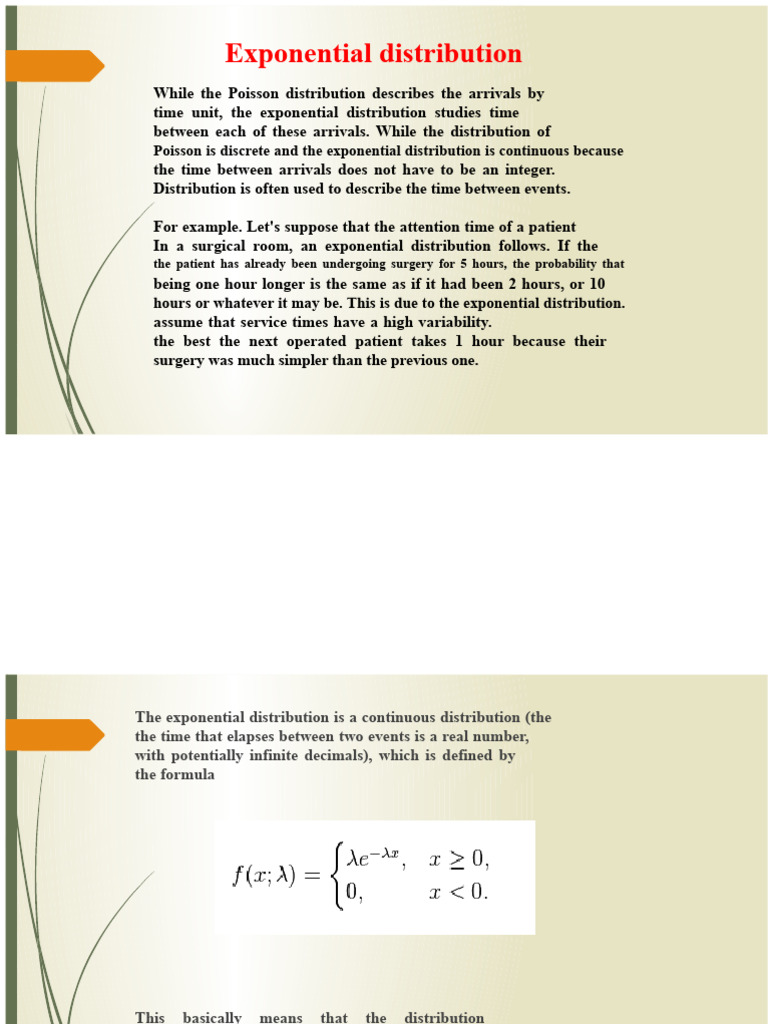 EXPONENTIAL DISTRIBUTION | PDF | Probability Distribution | Probability Density Function